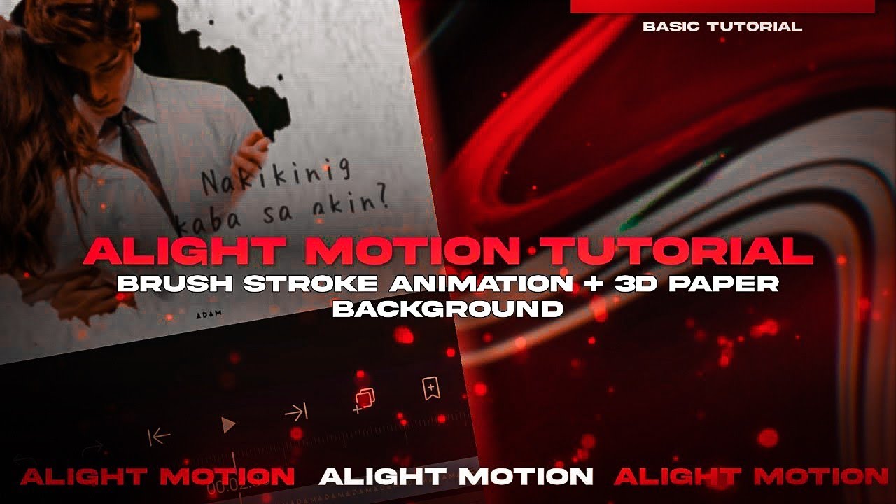 Alight Motion Tutorial #15: Brush Stroke Animation + 3D Paper Background + Overlays (Reupload ...