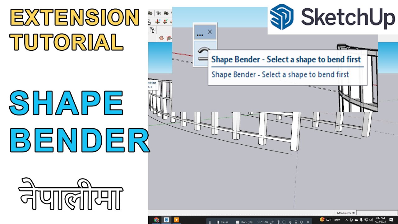 Shape Bender in SketchUp || Sketchup Nepali Tutorial - YouTube