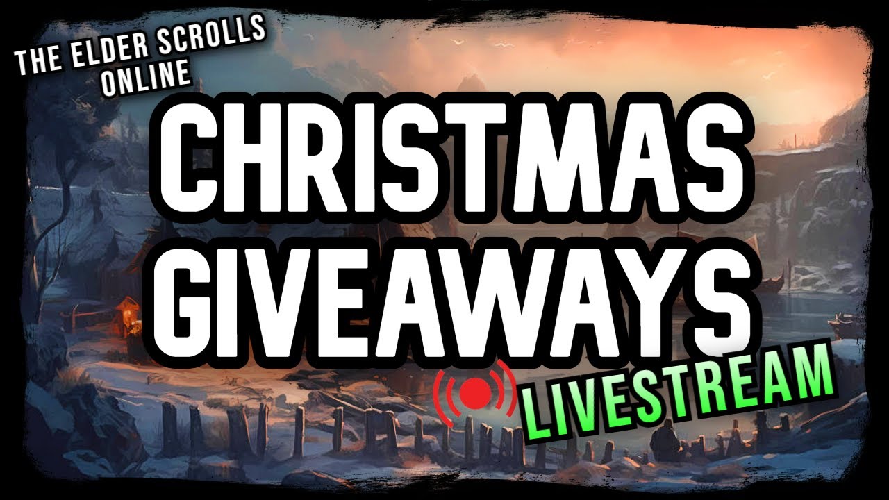ESO Christmas Livestream 🔴 - 5 MILLION GOLD Giveaway, DROPS on Twitch ...