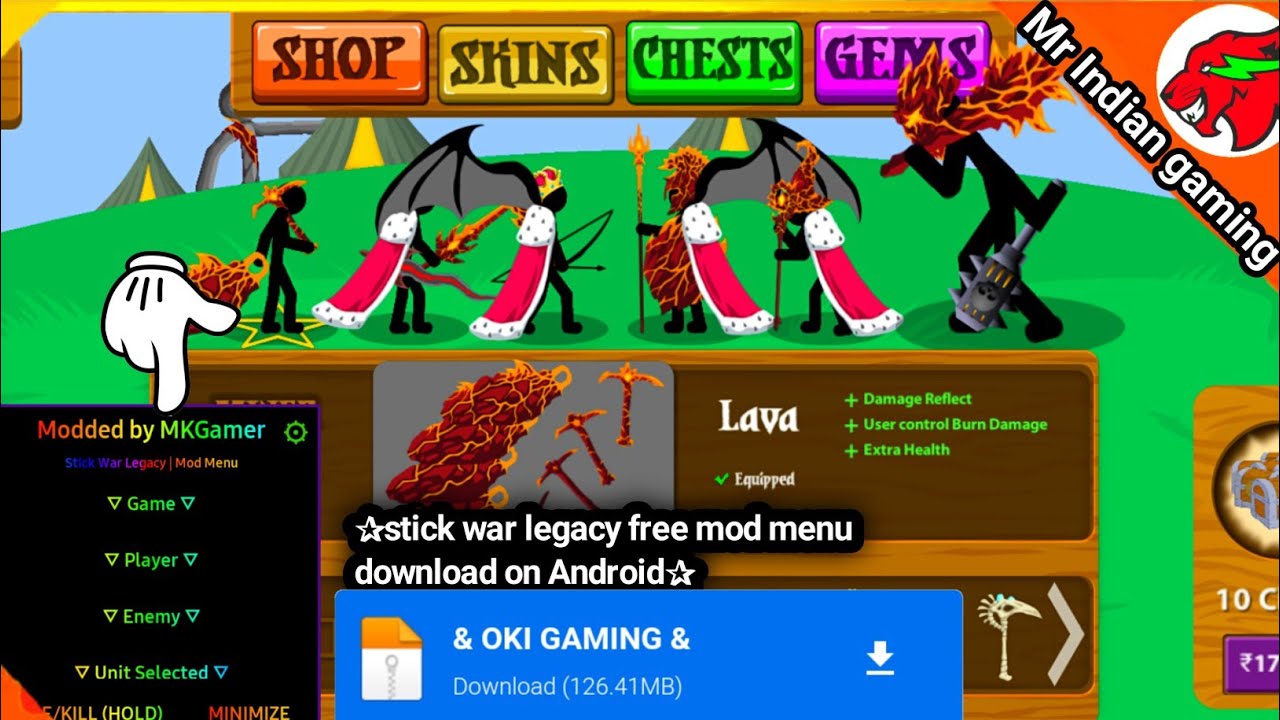 stick war legacy & OKI GAMING mod menu download all Android 100% ...