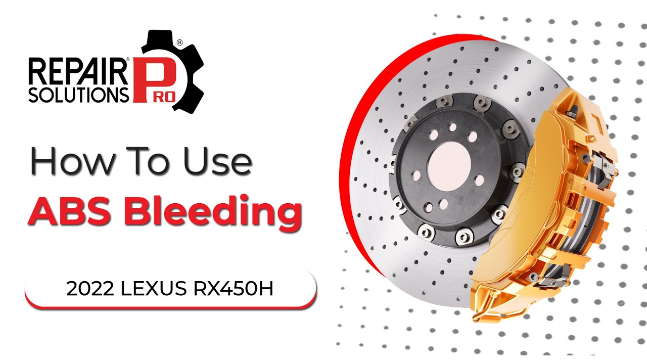 How to Use ABS Bleeding Function on SDS | 2022 LEXUS RX450h - YouTube