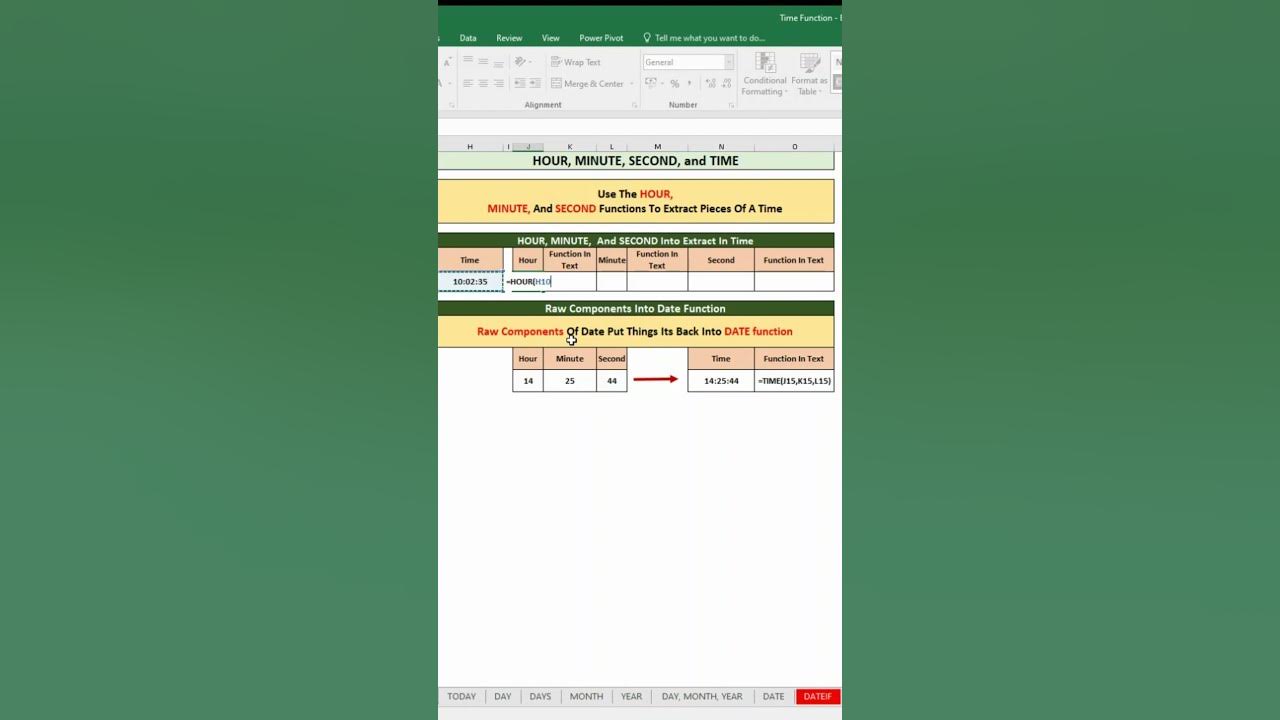 Date And Time Function Series 2 Shorts Excel Exceltips Newexcelindia Hindtechnicalguru