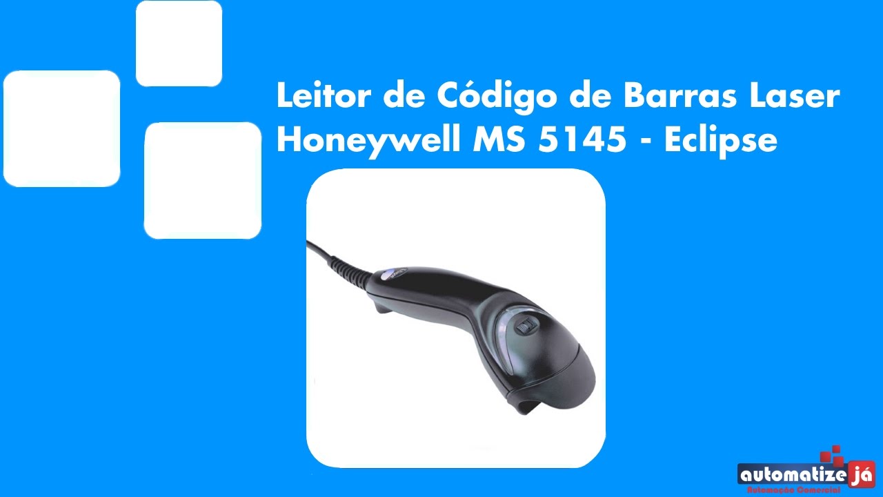 Leitor de Código de Barras Laser Honeywell MS 5145 - Eclipse - YouTube