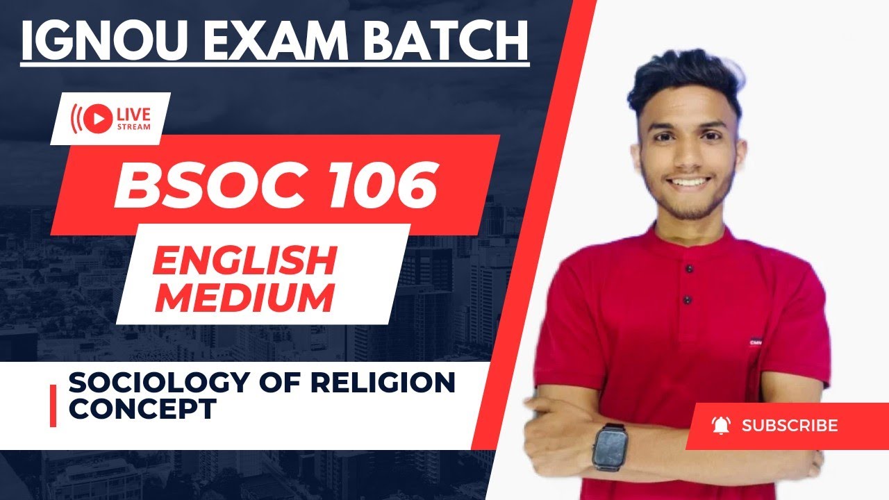 BSOC 106 SOCIOLOGY OF RELIGION | important questions|Sociology honours ...