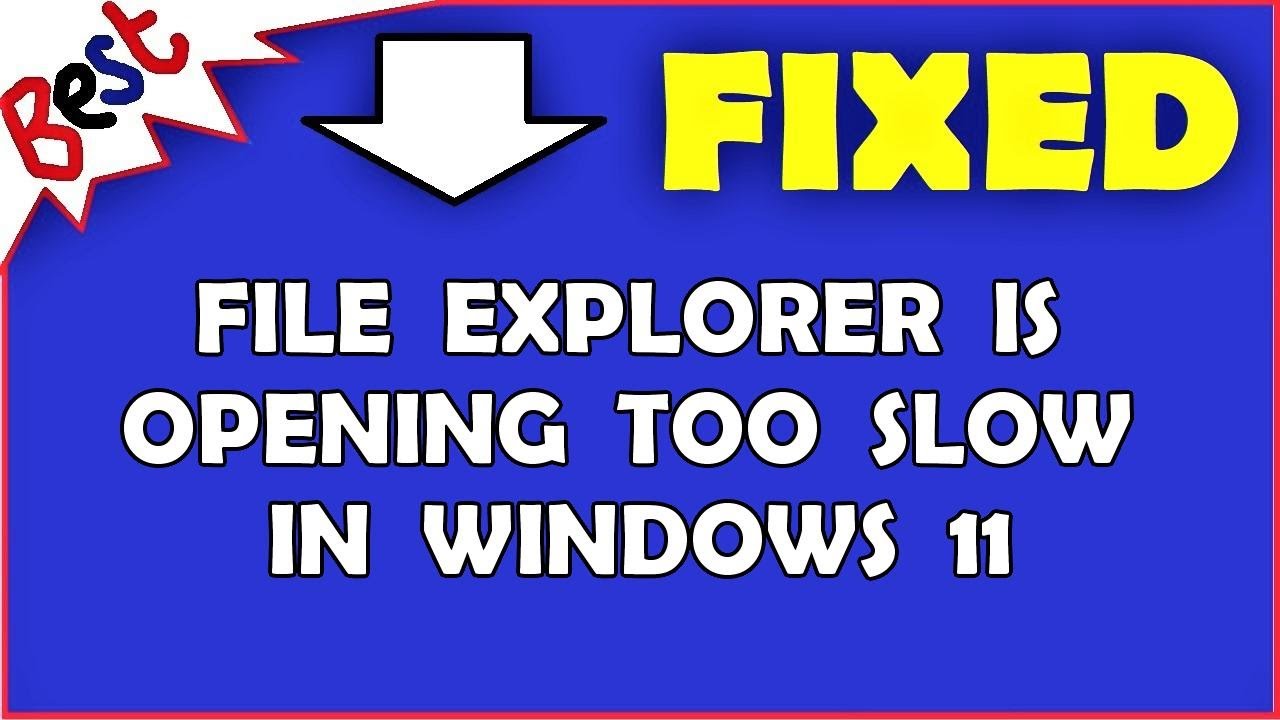 File Explorer is opening too slow in Windows 11 - YouTube