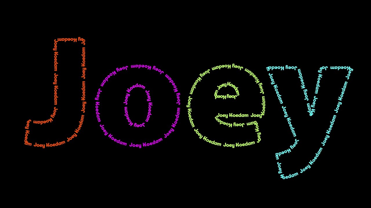 Lopende letters Joey - YouTube