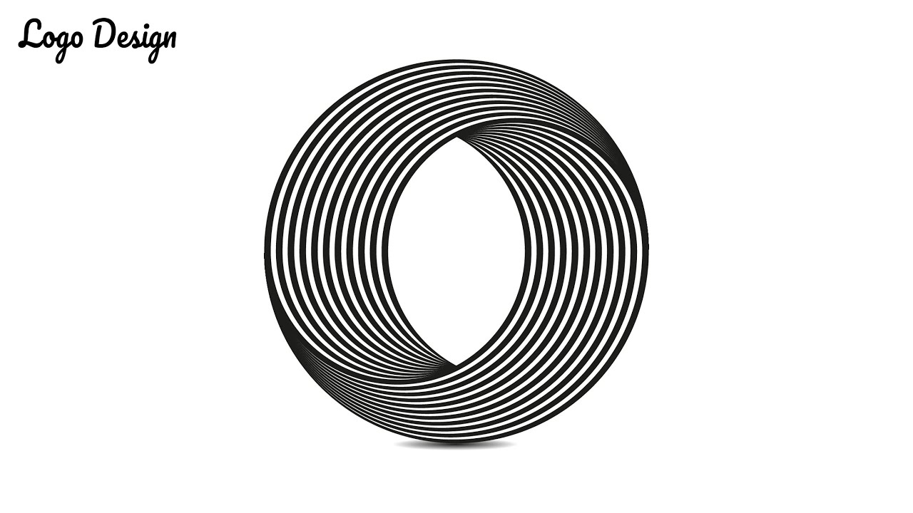 Logo design of optical illusion in adobe illustrator. Transparence ...