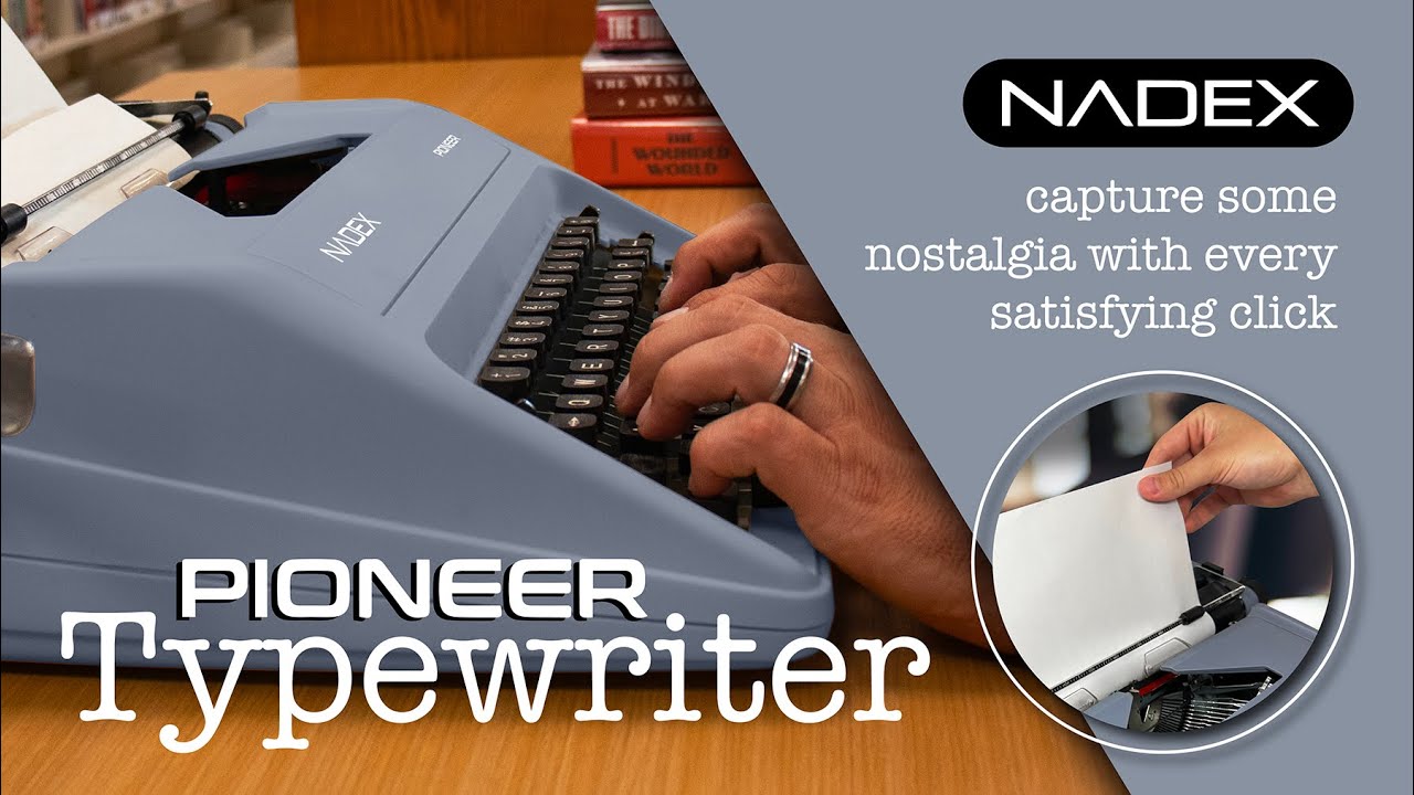Nadex Pioneer Typewriter - Portable Typing Machine with Carry Case ...