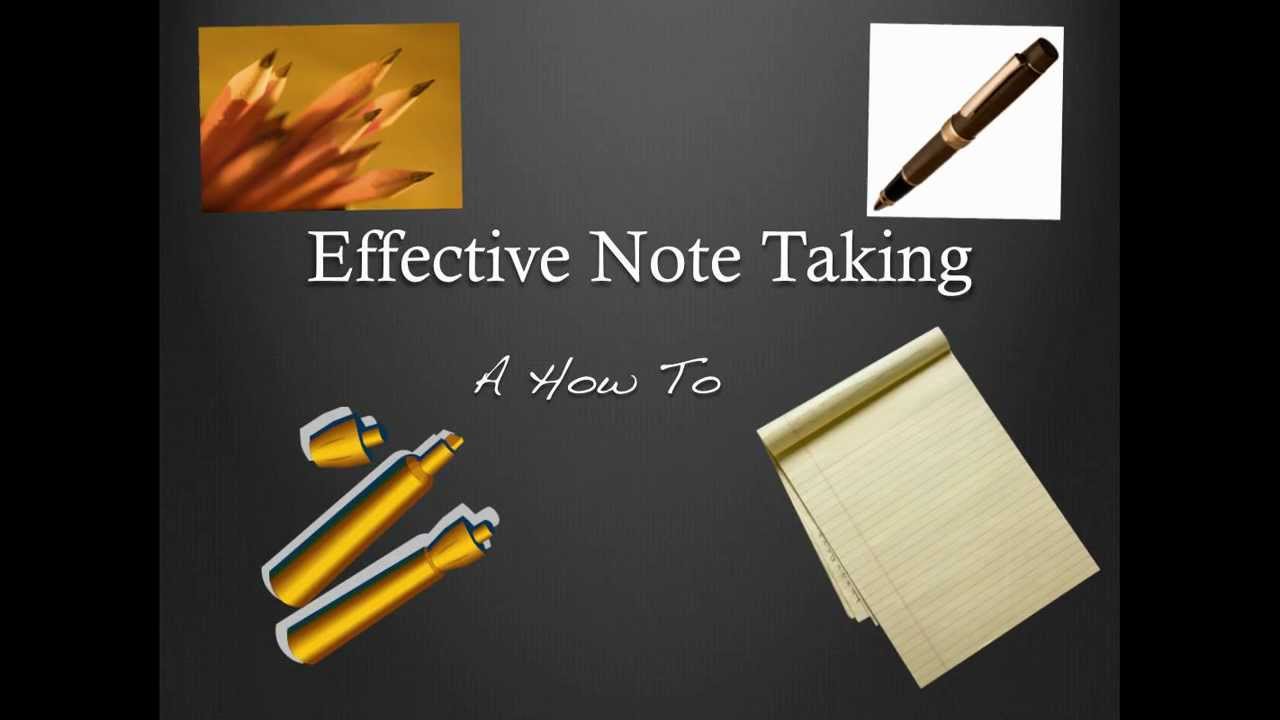 Effective Note Taking - YouTube