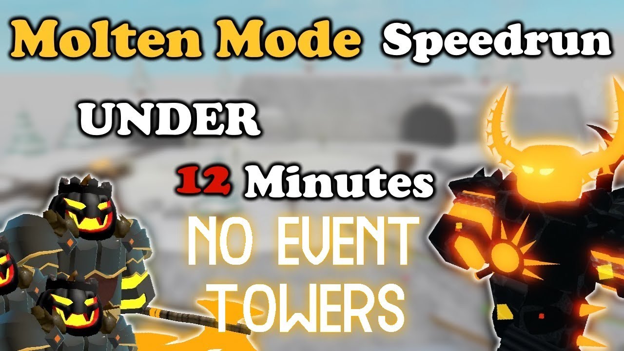TDS DUO SPEED RUN MOLTEN NO EVENT TOWERS - YouTube