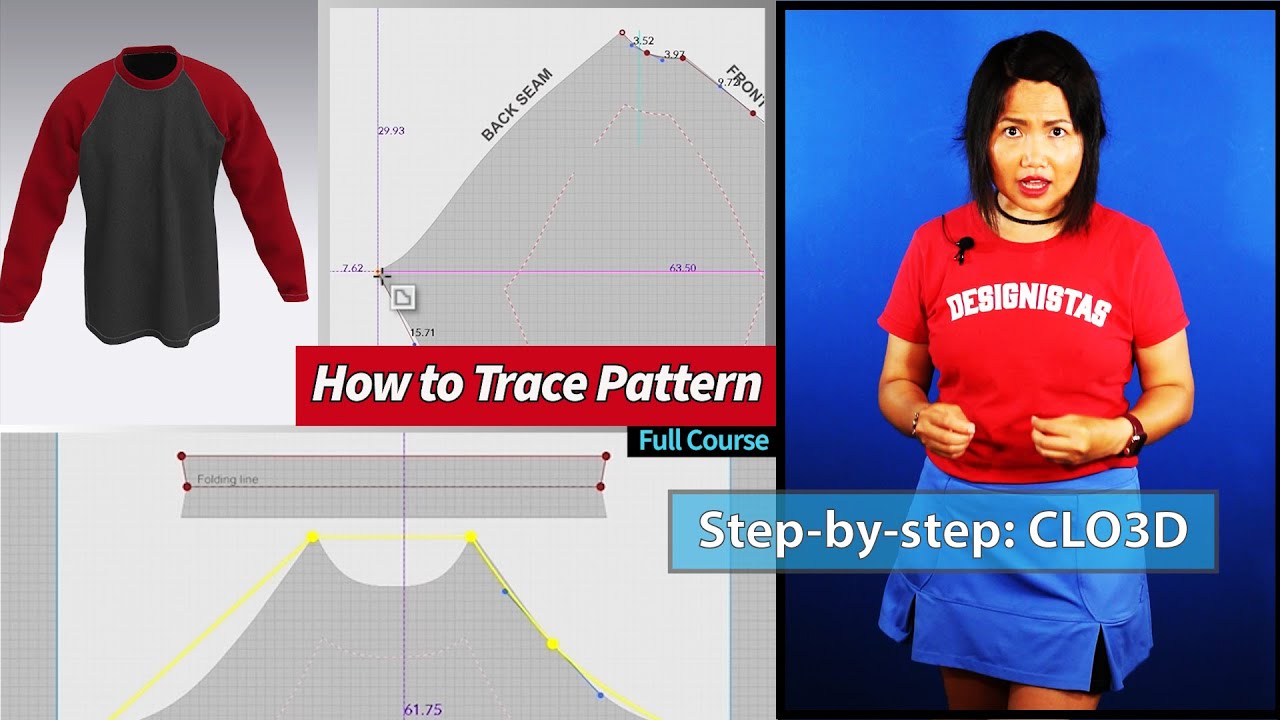 How to Trace Shirt Patterns in CLO 3D for Beginners - YouTube