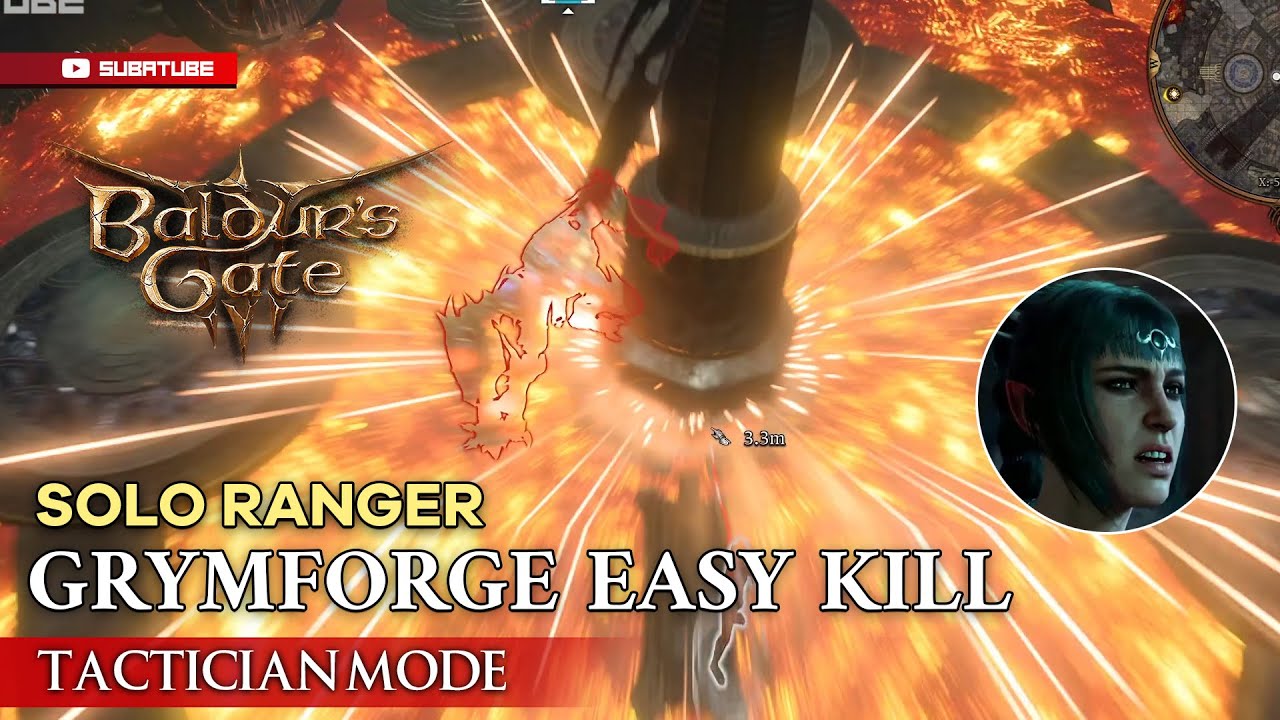 Baldur's Gate 3 Grymforge Easy Kill Tactician Mode Solo RANGER ...