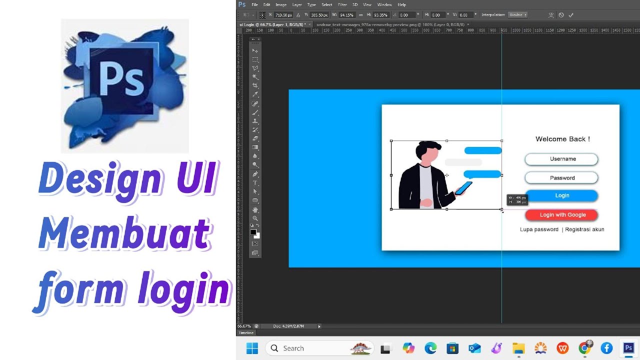 Cara Membuat Form Login UI Keren di Photoshop | Tutorial Desain UI/UX ...