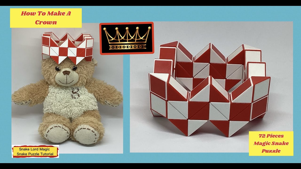 Crown 👑 - 72 Pieces Magic Snake Puzzle - 魔 尺 72 段 - YouTube