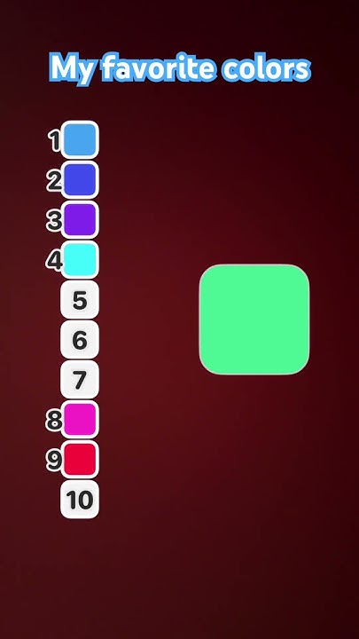 My fav colors in order - YouTube