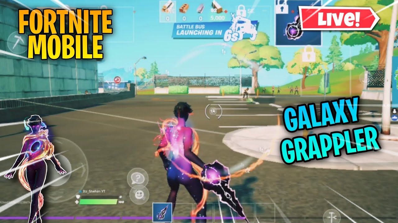 Fortnite Mobile Galaxy Grappler Skin 60FPS LIVE - YouTube