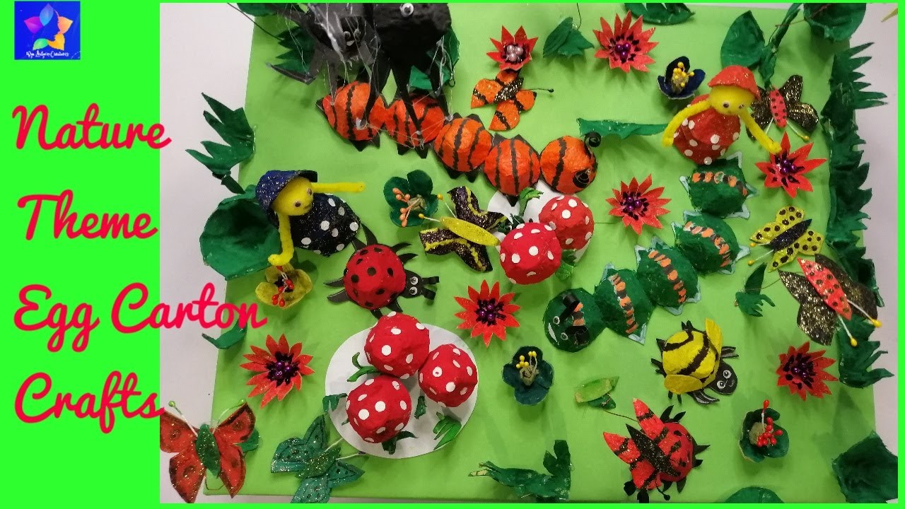 Nature Theme craft using egg cartons/Egg carton crafts/Eco Friendly ...