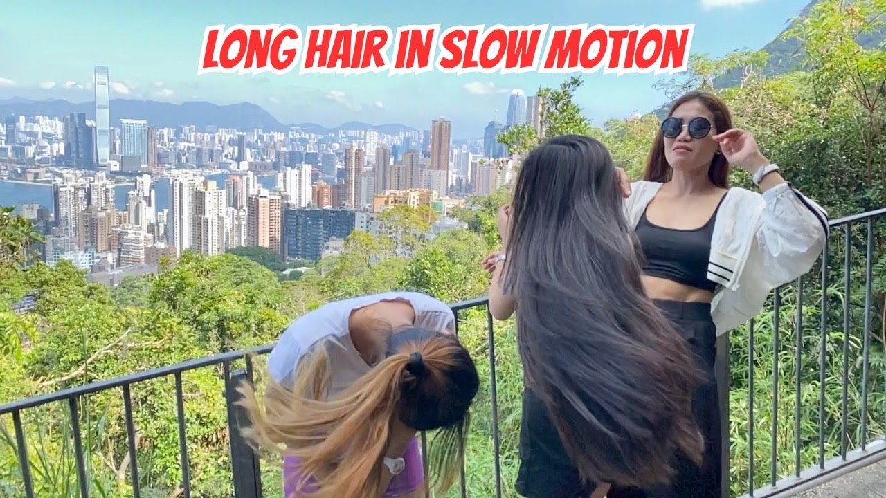 Long hair in slow motion - YouTube