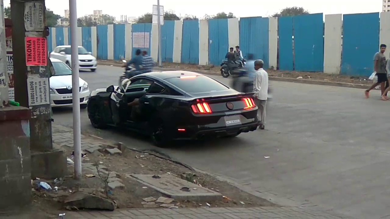 Mustang at pune black color GT 5.0 - YouTube