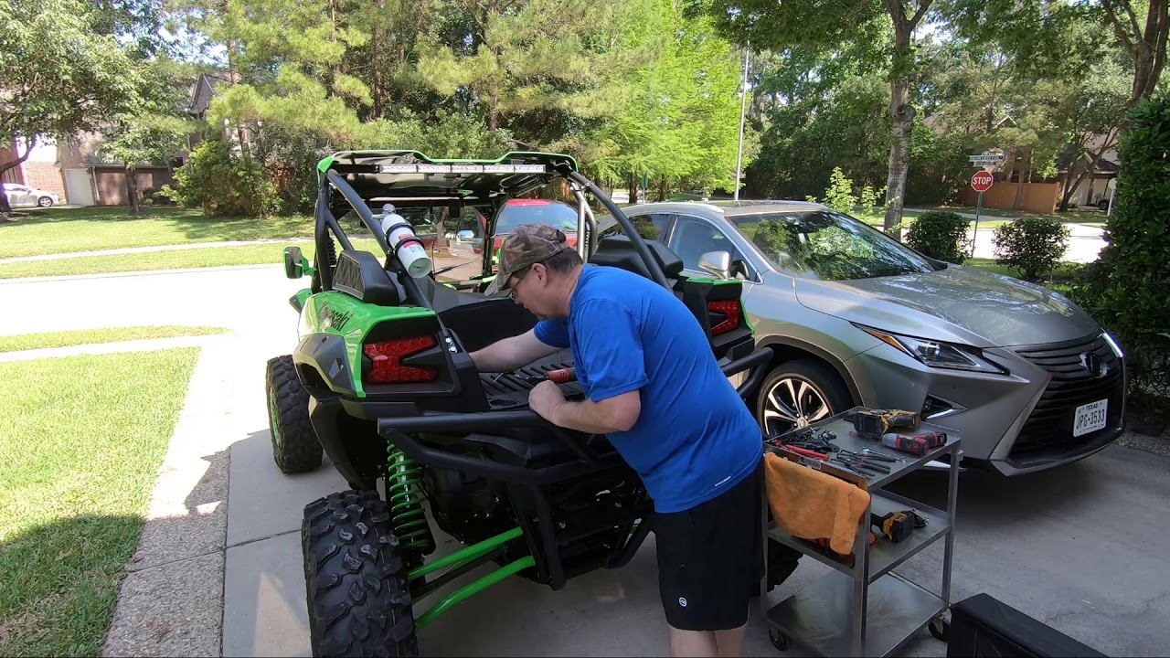 Kawasaki KRX 1000 Storage Box Install - YouTube