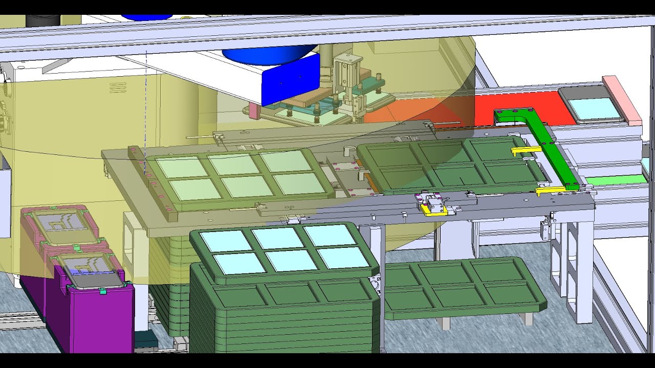 Automatic cell phone battery assembly machine-industrial 3D model ...