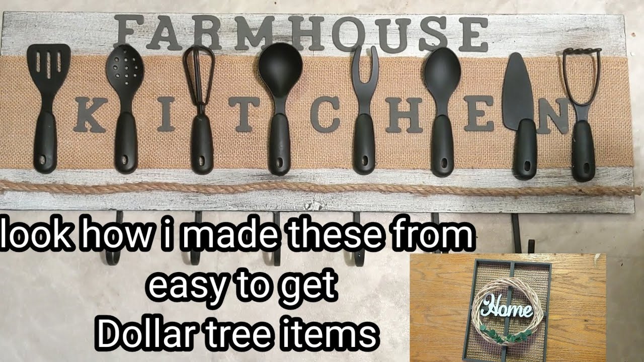 Farmhouse style kitchen decor sign and a bonus window sign using dollar ...