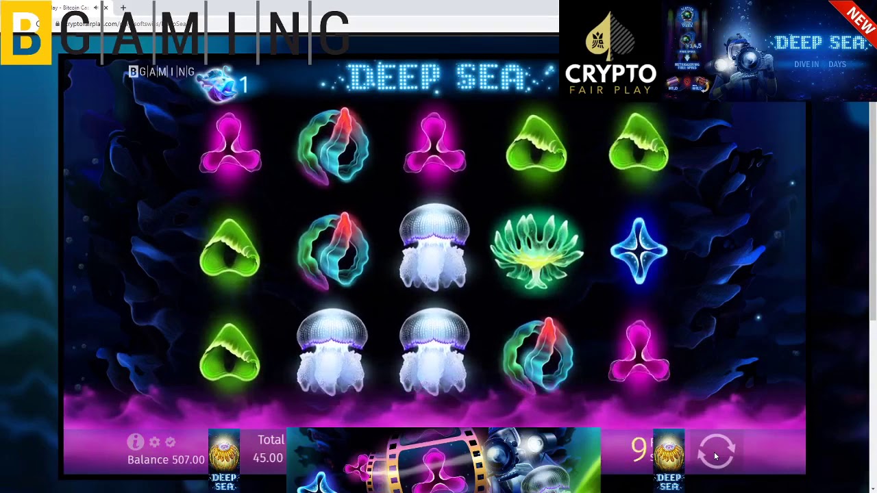 Be at Leisure by Playing Deep Sea Slot Machine on CryptoFairPlay.com ...
