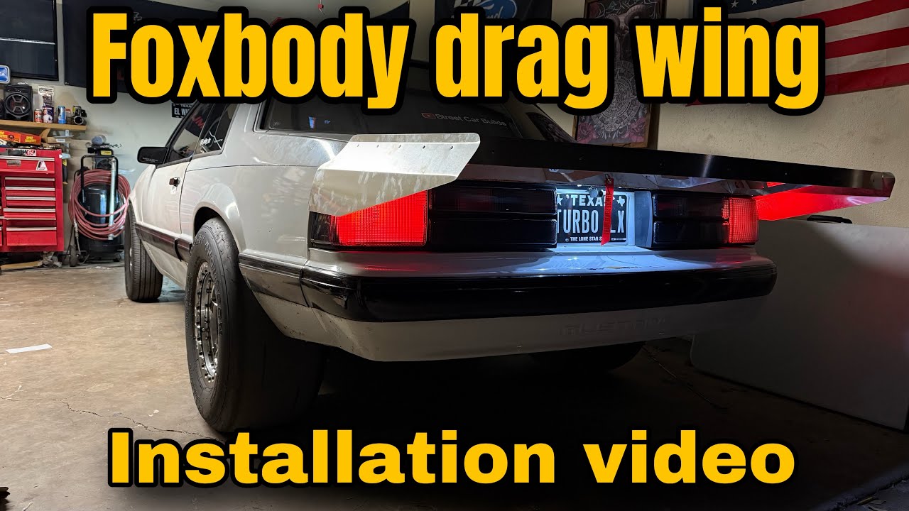We install the best looking foxbody wing on the market!! Drag Solutions ...
