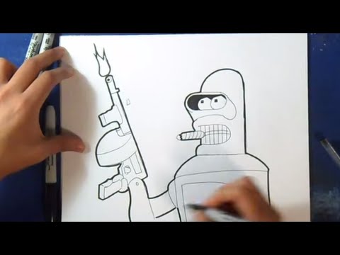 "Facil" Cómo dibujar a Bender "Futurama" | How to Draw Bender - YouTube