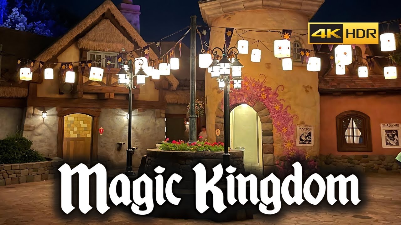 4K Disney Magic Kingdom Night in Fantasyland - YouTube