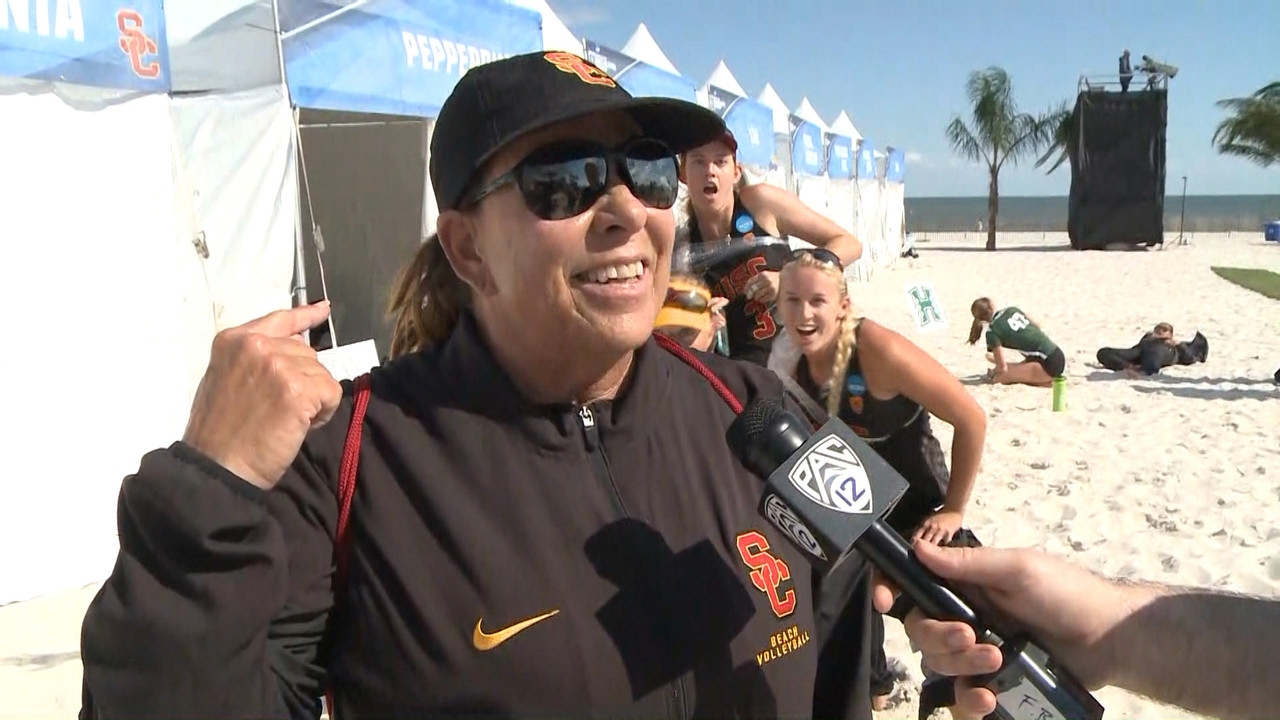USC head coach Anna Collier on Trojans advancing: 'Beach volleyball is ...