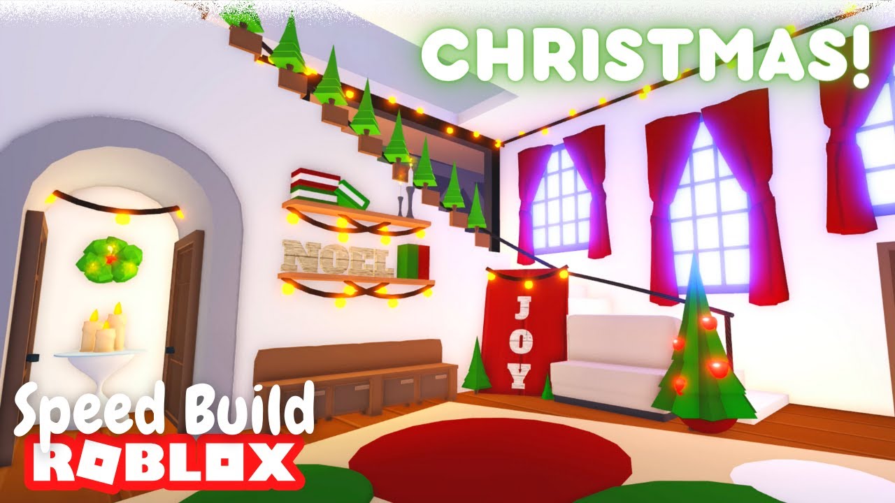 🎄CHRISTMAS Living Room Speed Build in Roblox Adopt Me! - YouTube