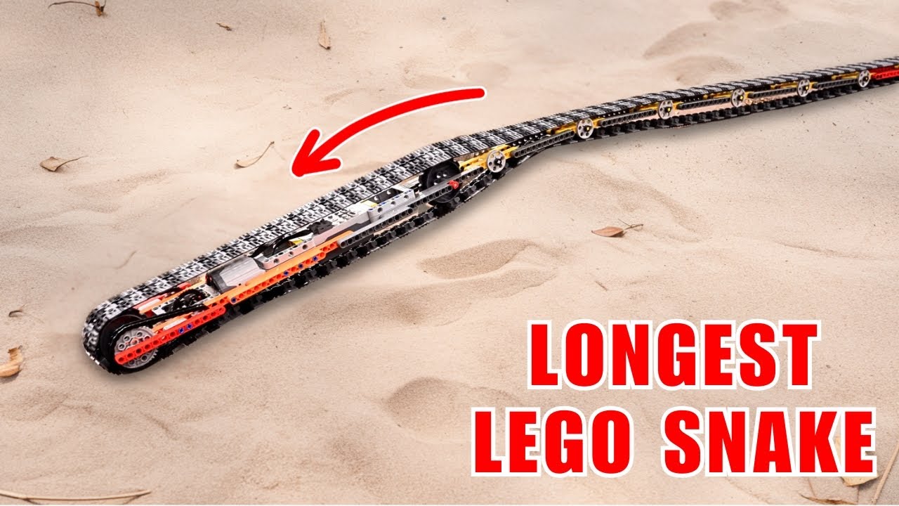 Extreme Long LEGO Snake Conquers Sand Terrain - Watch It Slither - YouTube