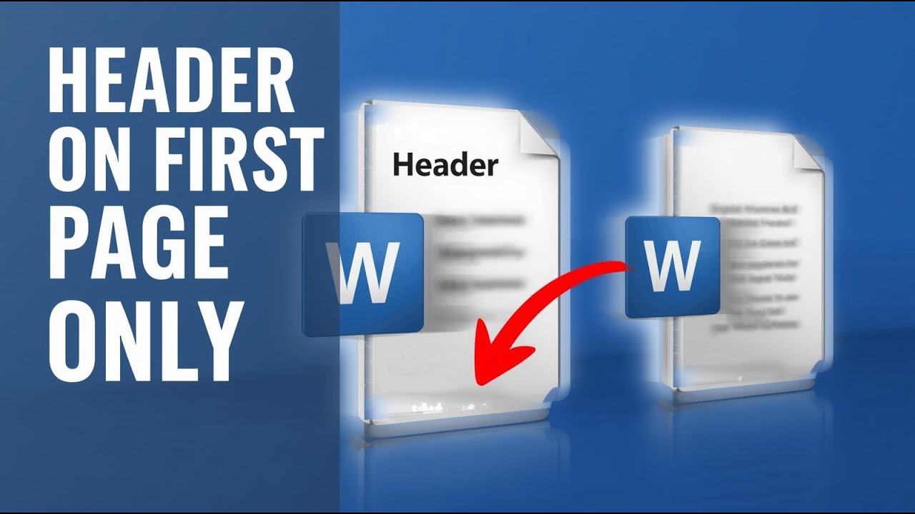 How to Add Header to First Page Only in Word (Step-by-Step Tutorial ...