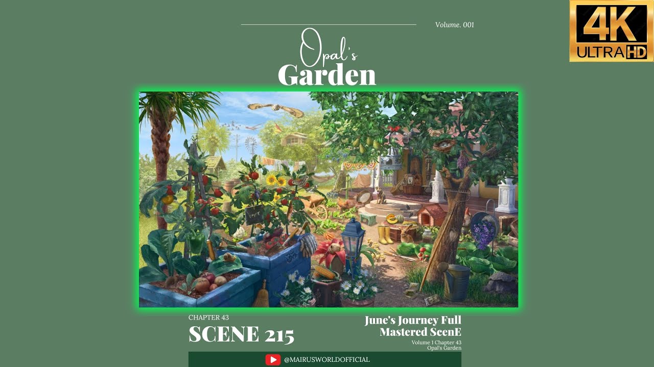 June's Journey Scene 215 Vol 1 Ch 43 Opal's Garden *Full Mastered Scene* 4K - YouTube