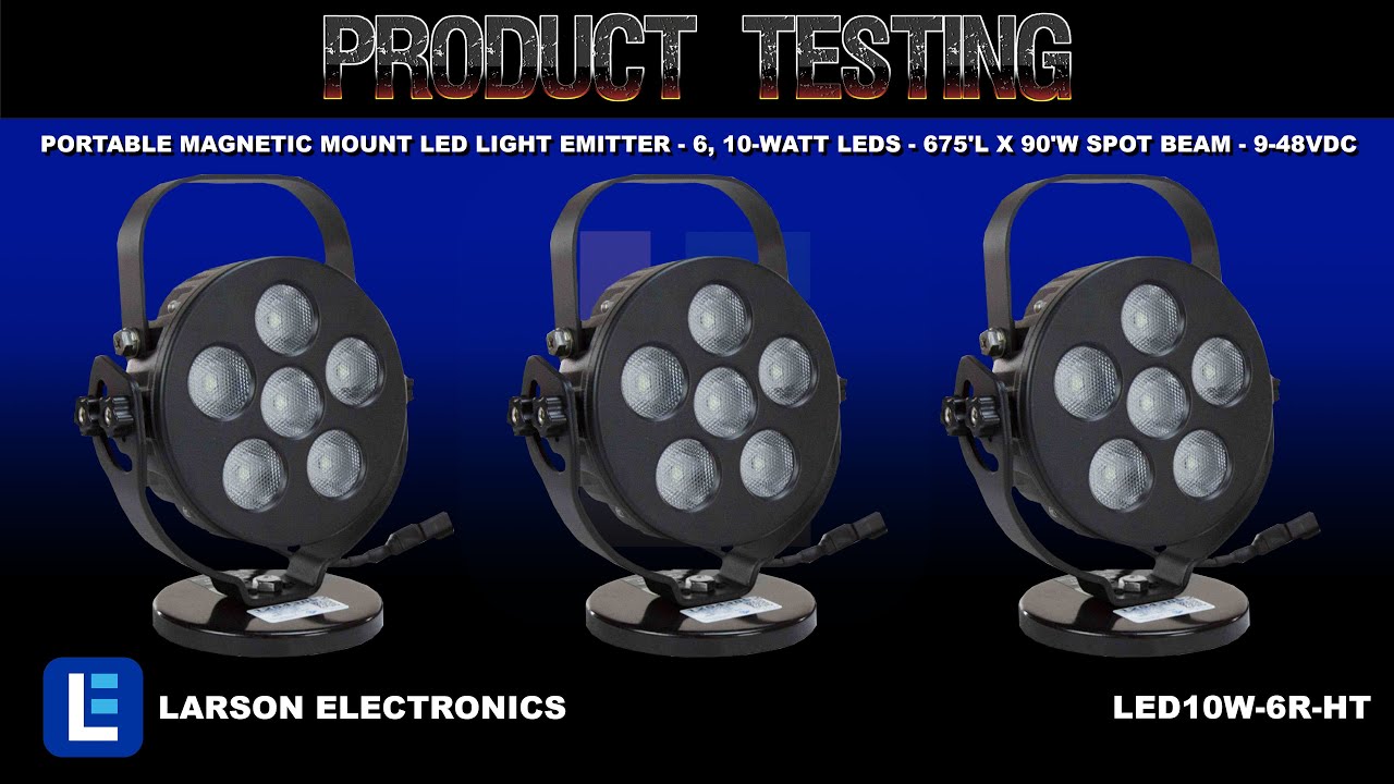 Portable Magnetic Mount LED Light Emitter - 6, 10-Watt LEDs - 675'L X ...