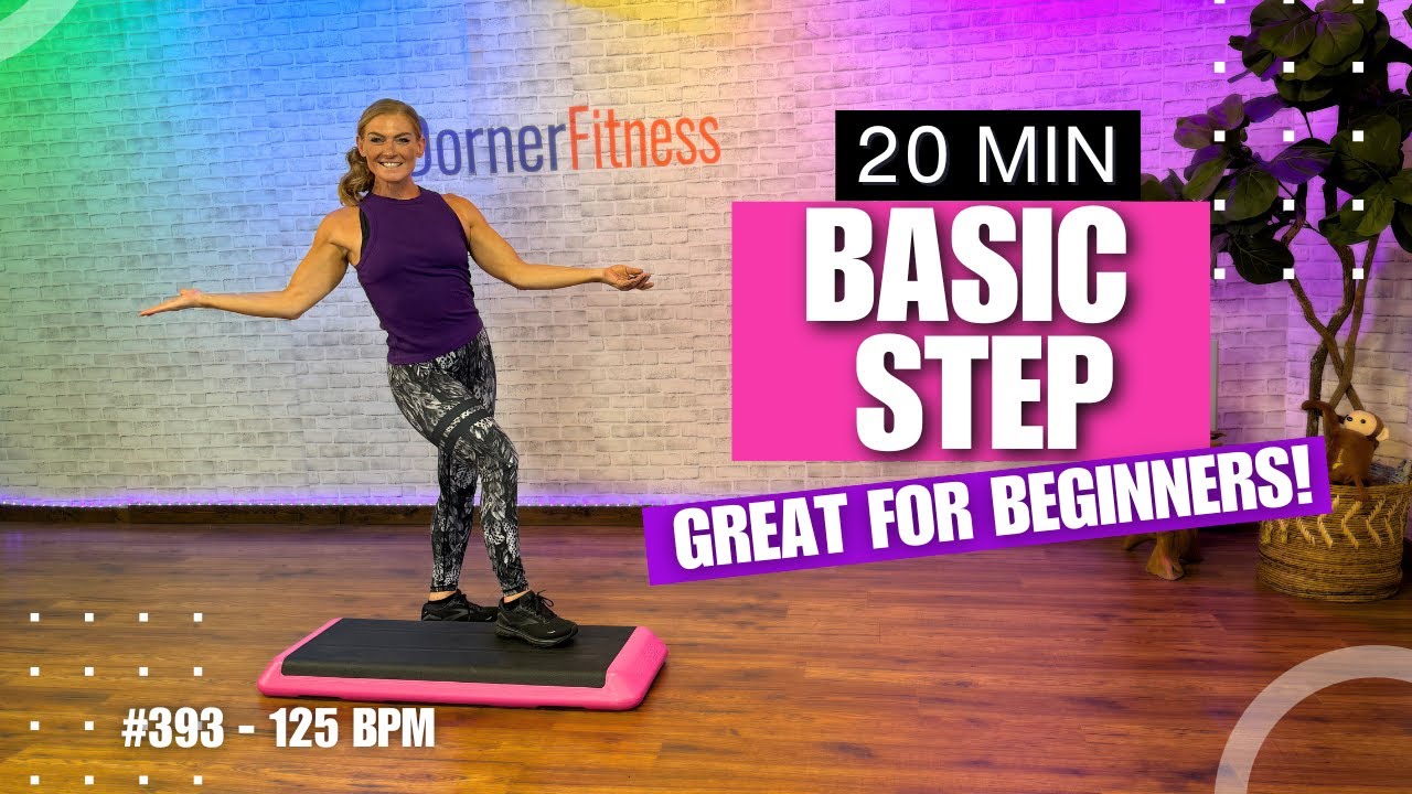 20 Minute Cardio - BASIC STEP AEROBICS FOR BEGINNERS - 125 BPM #393 ...