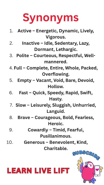 🧠 Synonyms in English | Use Smarter Words Every Day - YouTube