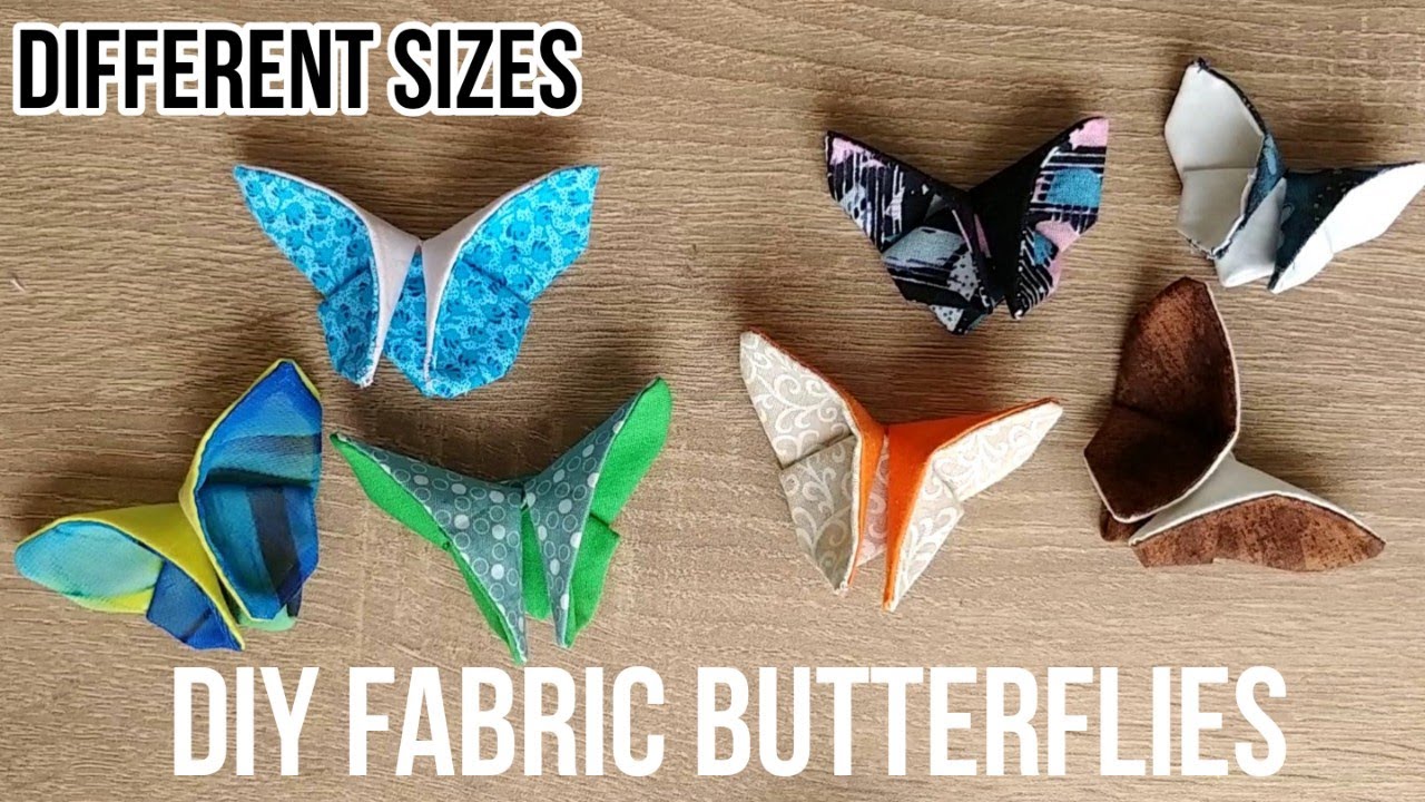 Different sizes Fabric Butterfly | PATCHWORK Easy DIY - YouTube