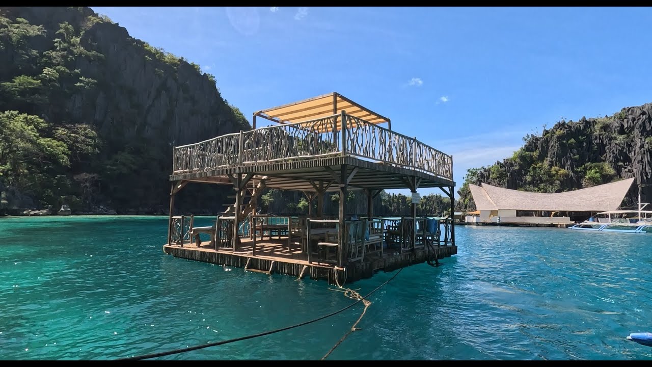 Floating Lagoon Restaurant Coron Palawan - YouTube
