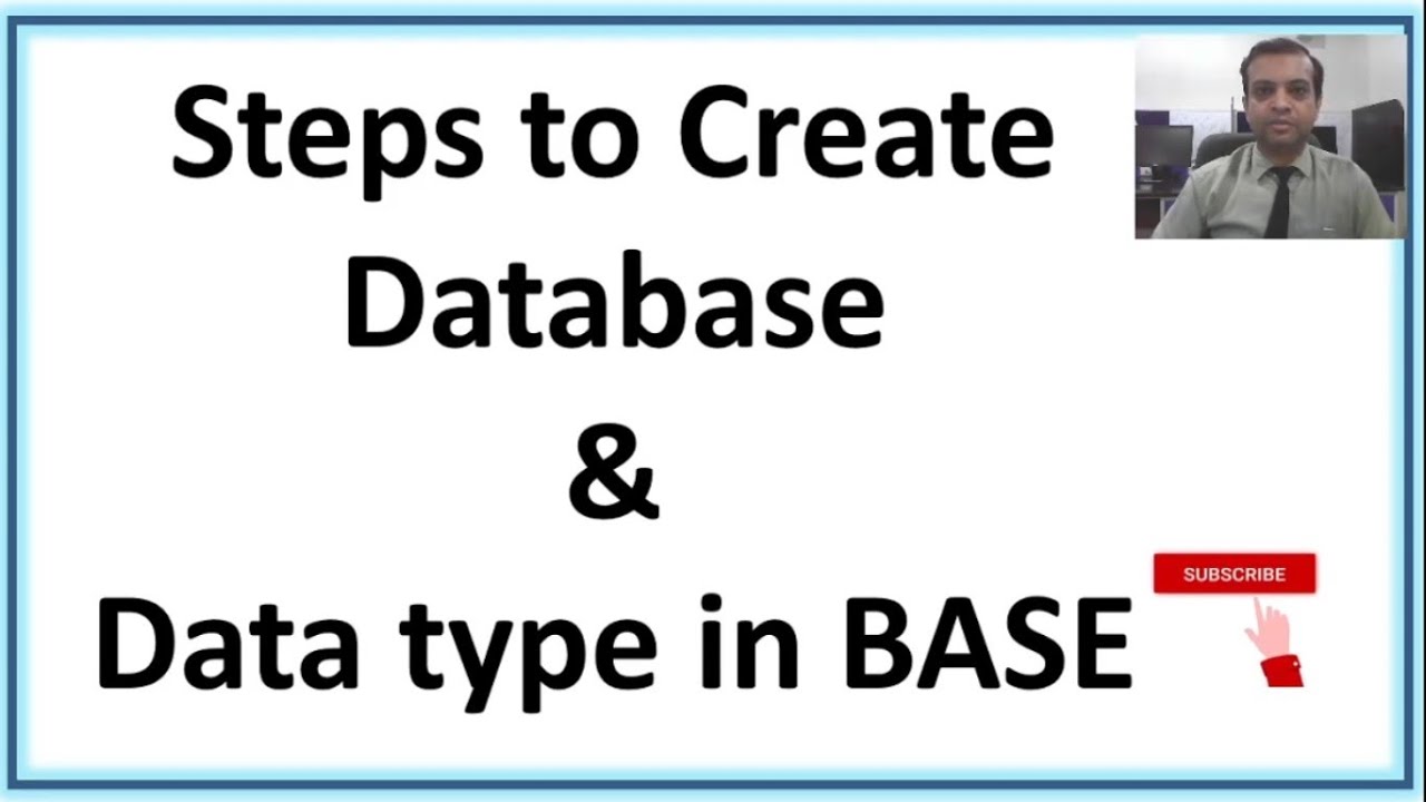 Steps To Create A Database Datatypes Of Base Primary Key Std 11 Computer Chapter 9