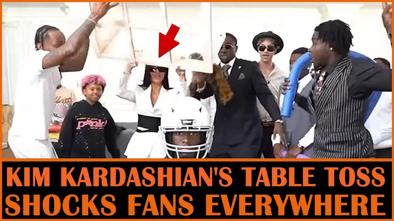 Kim Kardashian's Table Toss Shocks Fans - YouTube