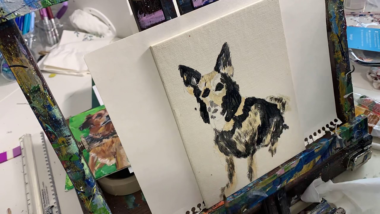 Speed painting of German Shepard K9 - YouTube