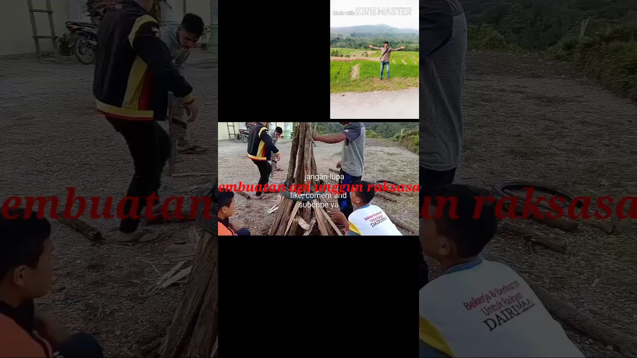 Pembuatan api unggun raksasa ala muda/mudi gkps laetanggiang - YouTube
