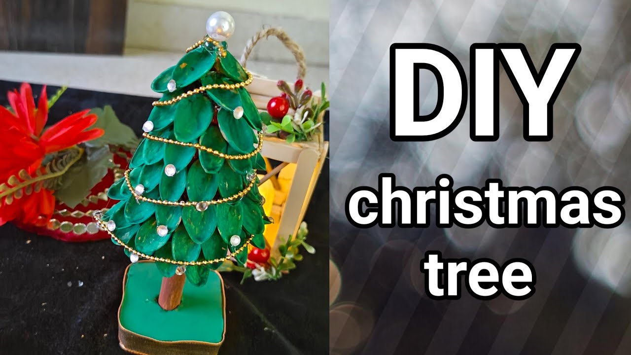 DIY Christmas tree pista shell's🌲//ghar par banaye Christmas tree🥰//DIY ...