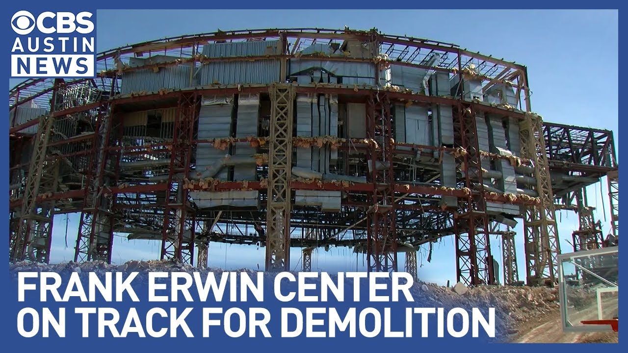 Demolition of UT Austin's historic Erwin Center almost done - YouTube