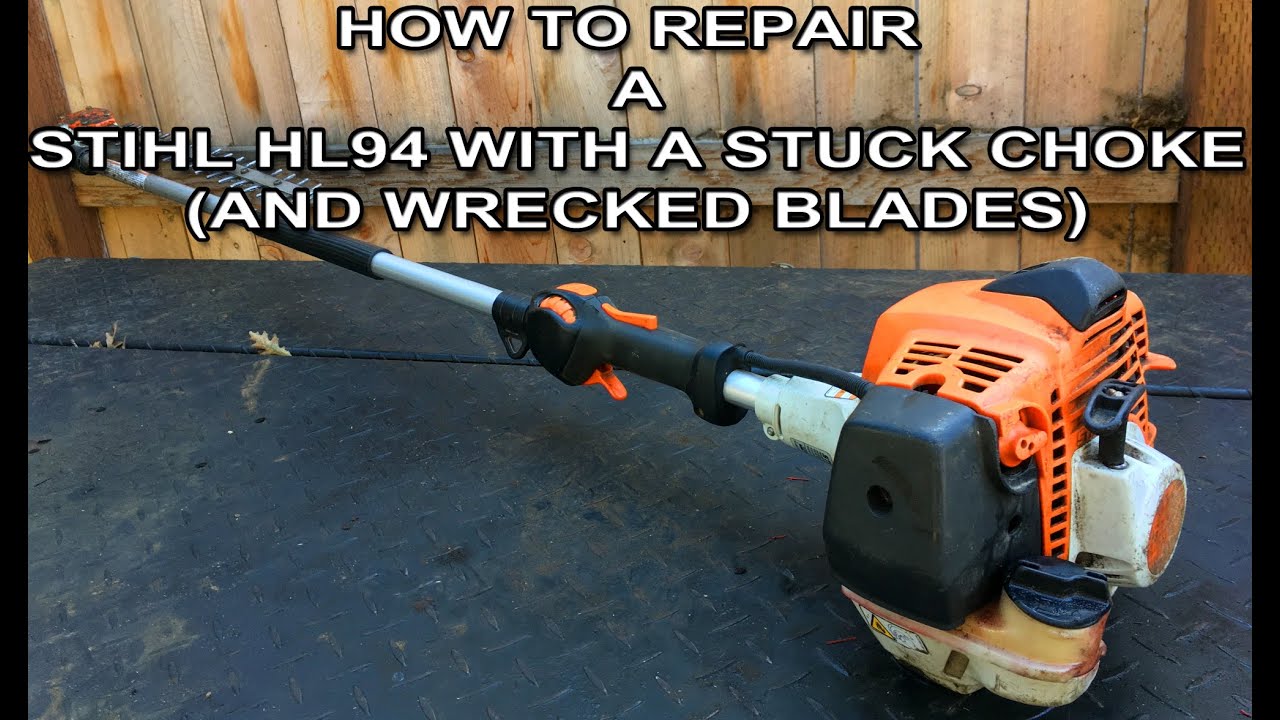 How To Repair A Stihl HL94 Hedge Trimmer With A Stuck Choke - YouTube