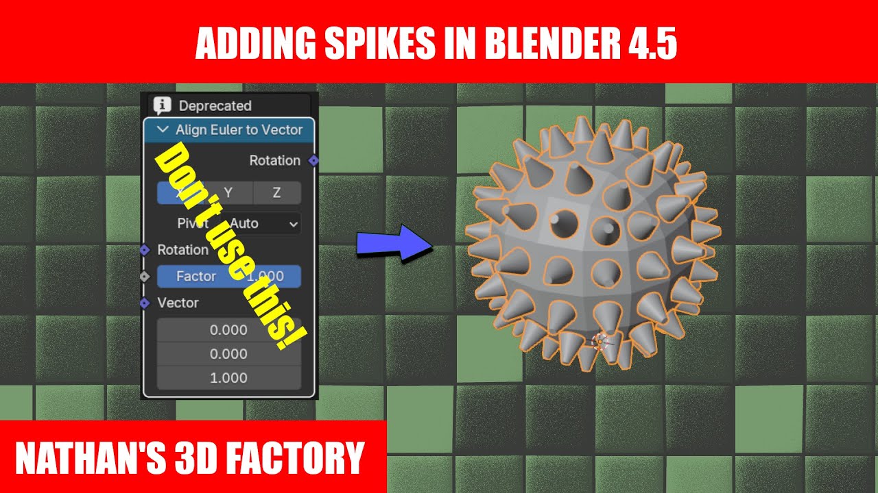 Blender Tutorial: Adding Spikes in Blender 4.5 | Nathan's 3D Factory ...