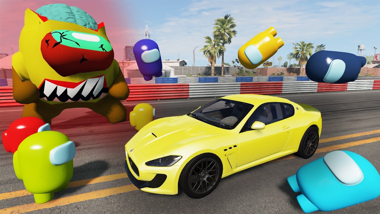 AMONG US ZOMBIE and CARS! Crazy crashes! Beamng drive.Carantine. - YouTube