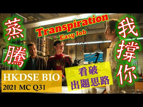 破解SBA │ DSE Bio │ HKDSE 2021 MC Q31 │ transpiration experiment 蒸騰實驗 ...